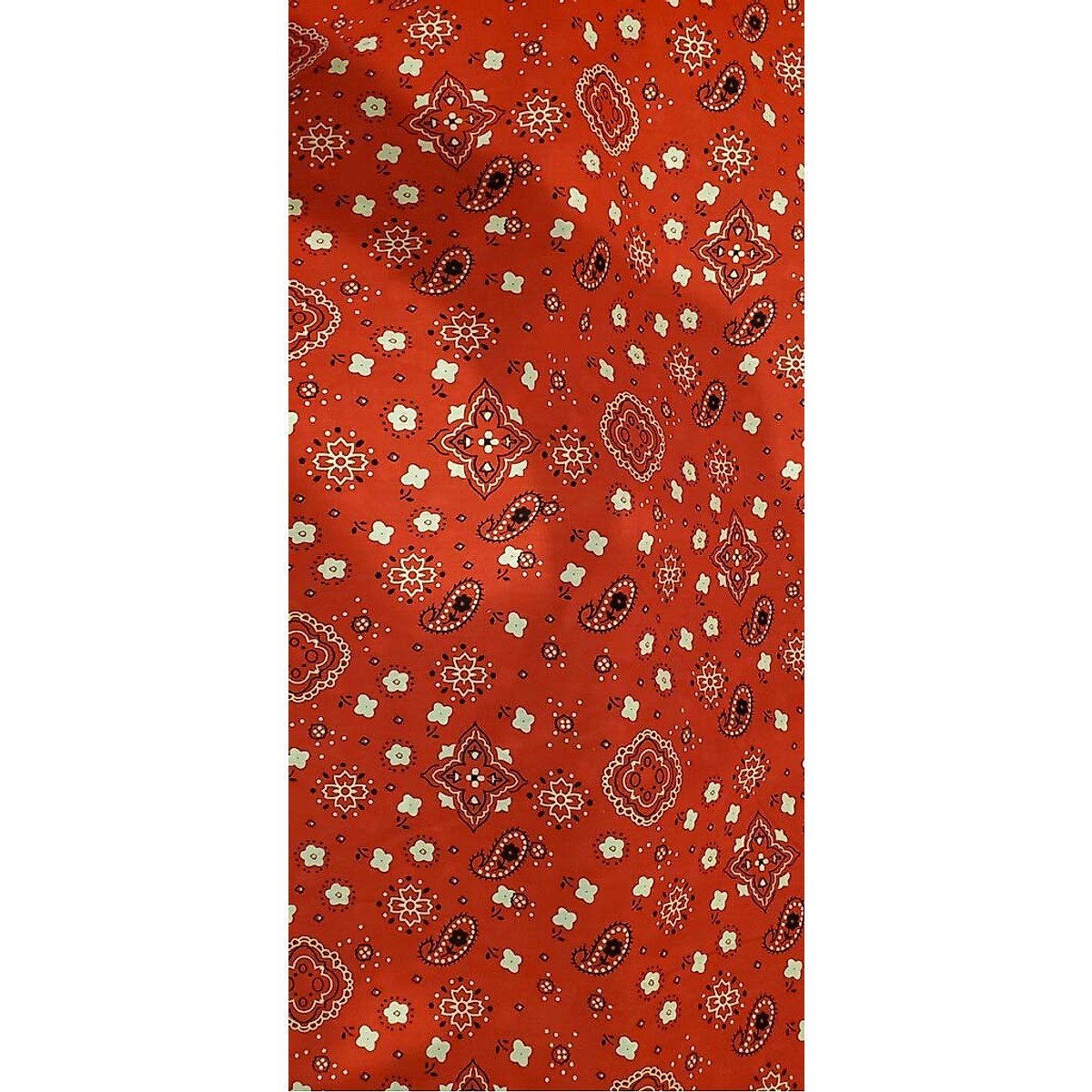 Bandana Print Poly Cotton 58 Inch Wide Fabric by The Yard (Red)