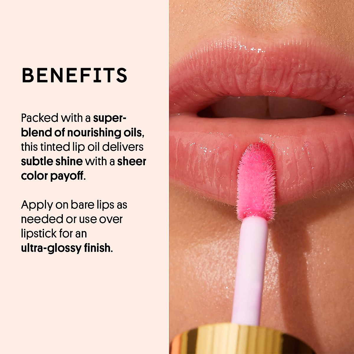 Winky Lux Barely There Sheer Tinted Lip Oil, Hydrating Lip Gloss Tint, Tinted Pink Glossy Lip Balm, Juicy Non Sticky Lip Gloss, Pink Lip Oil & Lip Tint with Jojoba Oil, Lucious