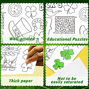 Wiooffen 47"x 82" St. Patrick's Day Giant Coloring Tablecloth Posters Activity for Kids, Huge Holiday Color-in Paper Poster Table Cover Arts and Crafts for Kids Preschool Kindergarten Classroom