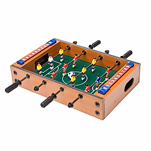 Shevshavan 14(inch) Small Foosball Table for Little Kids Table Top Wooden Hockey Game Tabletop Soccer/Foosball Game Mini Foosball Table Football Table Birthday Gift(14 inch)