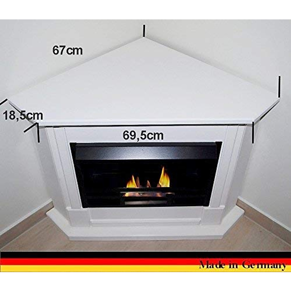 Gel + Ethanol Fire-Places Ethanol Corner Fireplace Model Moskau Granite Light