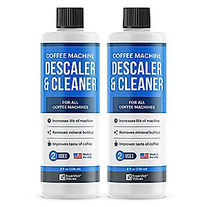 Universal Descaling Solution 2 Pack, (2 x 236ml / 4 Uses Total), Compatible with Breville, L'OR, Sage, Nespresso, Delonghi Single Use Coffee & Espresso Machines, Coffee Machine Descaler