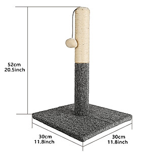 Ahomdoo Cat Scratching Post Cat Scratching Posts for Indoor Cats Natural Sisal Rope Cat Scratchers for Indoor Cats and Hanging Ball Toys