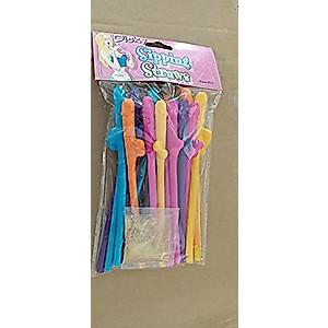 Dic Straws - Multi Colour Pack of 20 straws with Sparkling Glitter pack - Perfect for Bachelorette Party Supplies, Bachelorette Games, Bridal Shower Decorations ,Bridesmaid Gifts and Gay Weddings