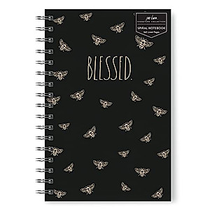 Studio Oh! Medium Spiral Notebook 5.75" x 8.75", Cute Cover Daily Planner, Hardcover Journal Notepad, 160 Page Lined Paper, 100 GSM Paper Weight, Lay-Flat Binding for Journaling, Blessed Bee Kraft