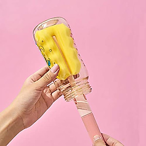 SEBIKAM Reusable Sponge Baby Bottle Cleaning Brush Set,Bottle Scrubber Cleaner, Baby Bottle Cleaner Brush and Nipple Brush & Straw Cleaner, Cleaning Bristle Brush kit,BPA Free,Green