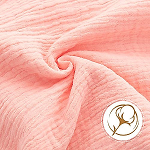 Mixweer 8 Pieces Bunny Lovey Blankets for Babies Organic Cotton Muslin Blankets Soft Lion Blanket Security Breathable Lovie Towel for Infant and Newborn