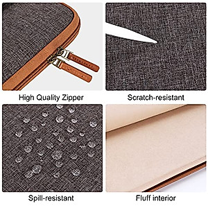 DOMISO 15.6 inch Laptop Sleeve Case Water Resistant Shockproof Protective Computer Bag for 15.6" Notebook/Lenovo IdeaPad ThinkPad/HP Pavilion 15 Envy 15/Dell XPS 15/Asus/Acer, Brown