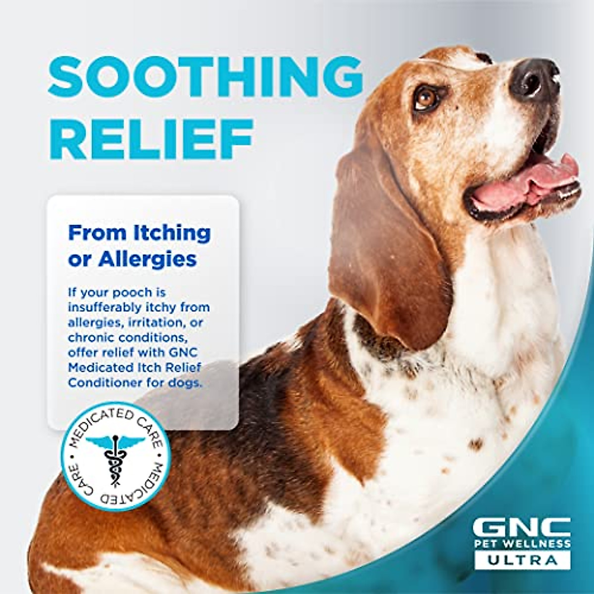 GNC Ultra Medicated Itch Relief Conditioner 16oz | Soothing Conditioner for Dogs with Oats & Pramoxine Hydrochloride | Moisturizing Conditioner for Dogs GNC Medicated Itch Relief,FF13854