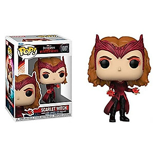POP Marvel: Doctor Strange Multiverse of Madness - Scarlet Witch Funko Vinyl Figure (Bundled with Compatible Box Protector Case), Multicolor, 3.75 inches