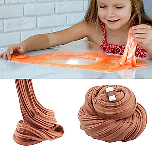 Butter Slime Kit 1 Pack, Scented Stretchy Fruit Cloud Slime, Soft and Non-Sticky DIY Sludge Toy with Charms for Boys Girls (Peach, 70ML)