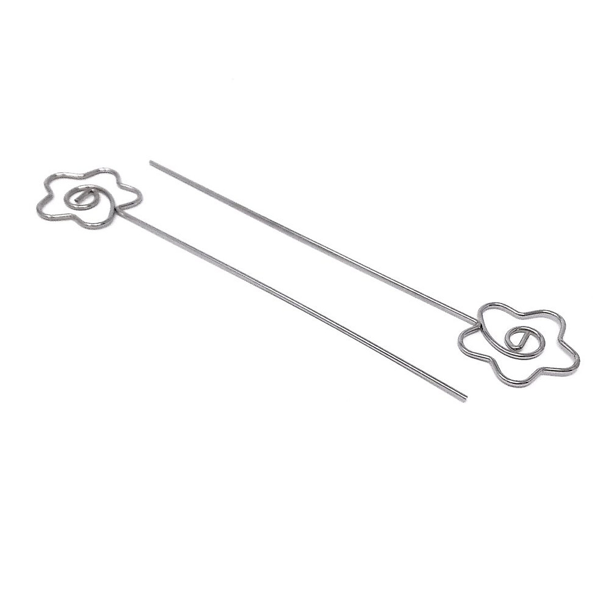 Honbay DIY Flower Shape Ring Loop Craft Wire Clip Table Card Note Photo Memo Holder Metal Clamp Clay Cake Decoration Accessories, 30 Piece