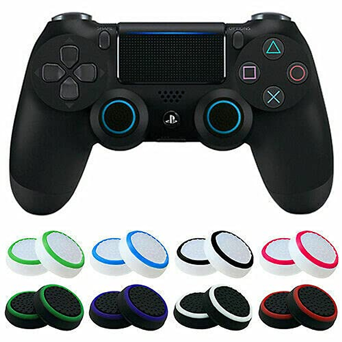 5 Pairs 10 Pcs Silicone Cap Joystick Thumb Grip Protect Cover for Ps3 Ps4 Ps5 Xbox 360 Xbox One Xbox Series X Wii U NSwitch Pro Controllers Game Controllers