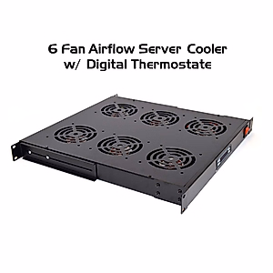 Ares Vision Dual Cooling Fans for 19'' Wide Standard Server Cabinet/Rack (Six Fans)