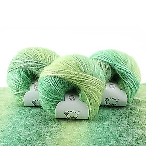 Yarn for Crocheting,1PC Soft Yarn Gradient Colorful Yarn for Knitting Blended Crochet Yarn for Crocheting Sweater,Gloves,Scarf,Yarn DIY Toys (Emerald Green)