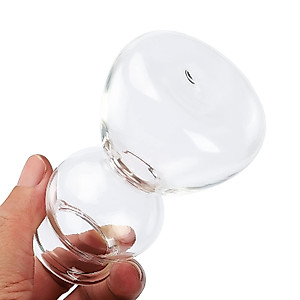 MANMAOHE 4oz Absinthe Glasses set of 2 Double Bubble Layered Shot Glasses Creative Cocktail Glasses Whiskey Glasses Small Clear Glass Wine Glasses for Party Home Bar Decor