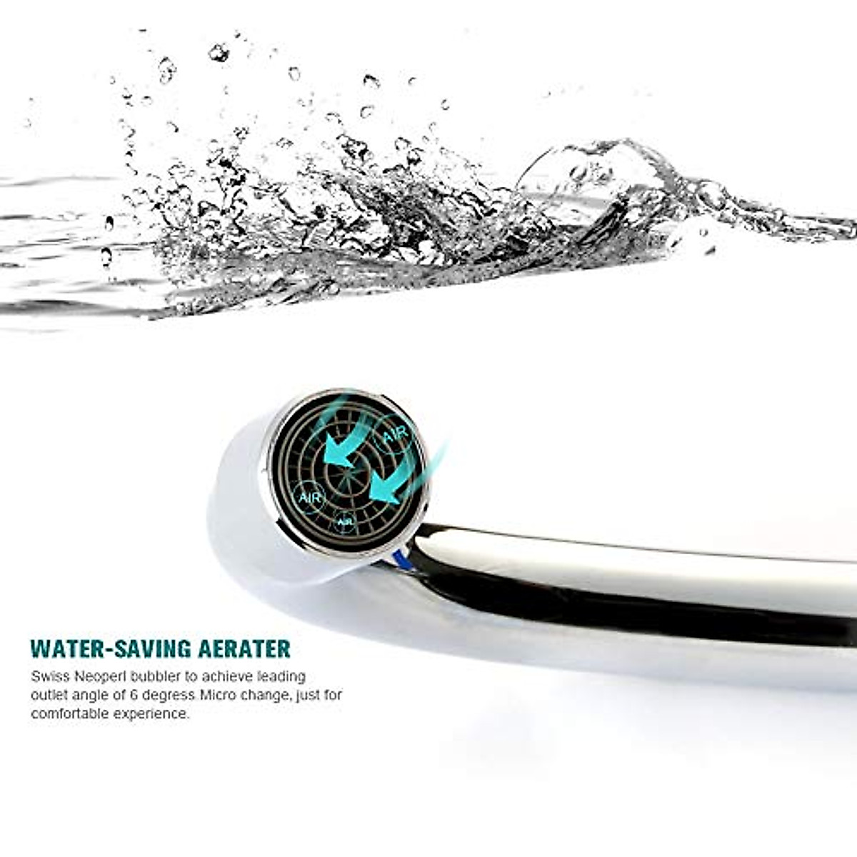 JOMOO Single Handle Wet Bar Sink Faucet Brass Chrome Outdoor RV Kitchen Sink Faucet Commercial Cold Water Modern Utility Faucet Drinking Water Deck Mount Swivel Single Hole Square Handle