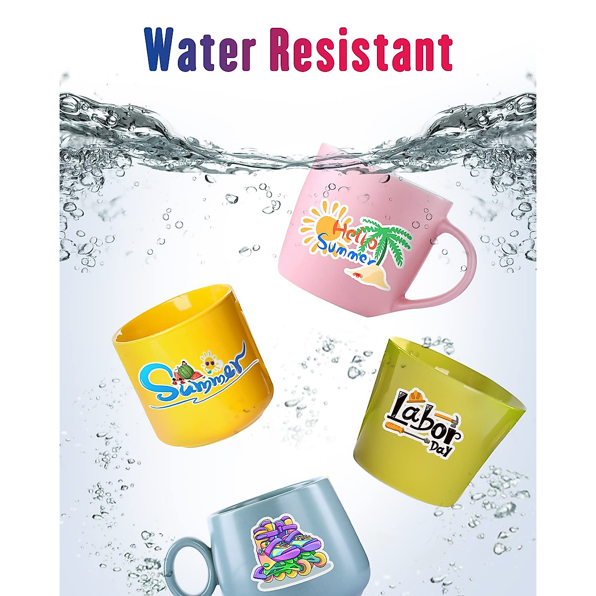 Sticker Paper Printable Vinyl for Inkjet Printer 80 Matte and 80 Glossy Quick Drying Waterproof Decals Self-Adhesive Tear resistance Non-residue Label Vivid Color Letter 8.5x11 In for Craft Laser