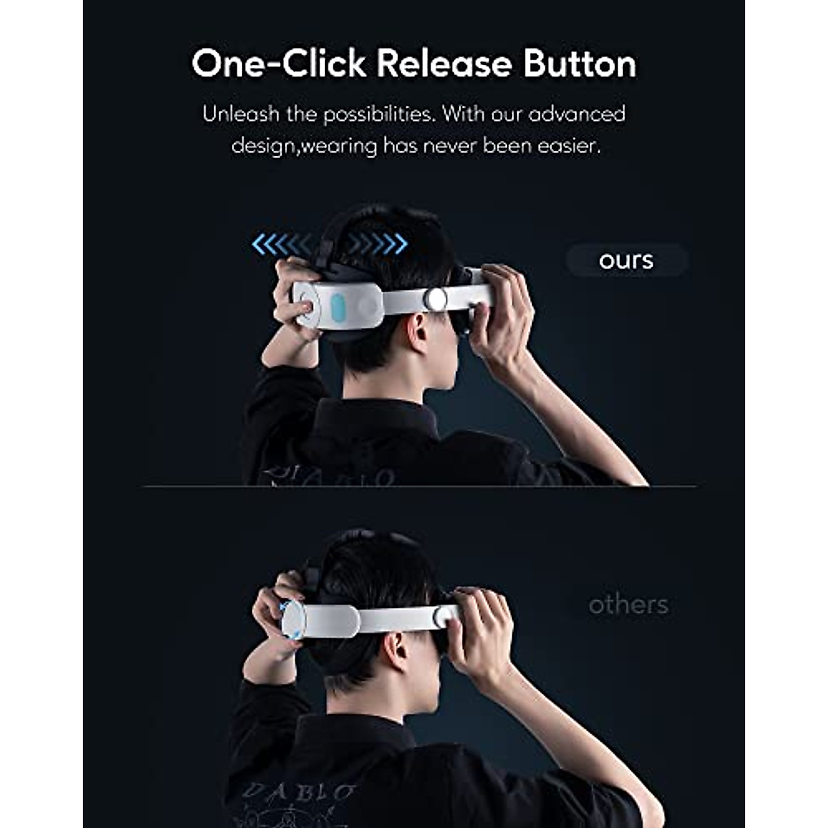 TILLMAO OQ2 Pro Elite Head Strap, VR Accessories Compatible with Oculus Quest 2, One-Click Release Function Design, 6000mah Battery with LED Display Screen, RGB Breathing Lights, Counter Balance