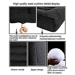 Car Booster Seat Cushion, Car Booster Cushion Office Mat, Car Seat Pad Heightening Height Boost Mat Portable Breathable Mesh, Ideal for Car Office,Home, Used All The Year, Black 15.7x15.7x4.7inch