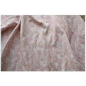 XMTXZYM 2 Meter Embossed Yarn Dyed Jacquard Fabric Women's Flower Dress DIY Making Fabric