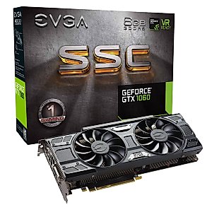 EVGA GeForce GTX 1060 6GB SSC GAMING ACX 3.0, 6GB GDDR5, LED, DX12 OSD Support (PXOC) Graphics Card 06G-P4-6267-KR