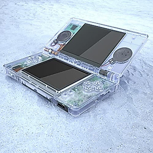 eXtremeRate Glacier Blue Replacement Full Housing Shell for Nintendo DS Lite, Custom Handheld Console Case Cover with Buttons, Screen Lens for Nintendo DS Lite NDSL - Console NOT Included