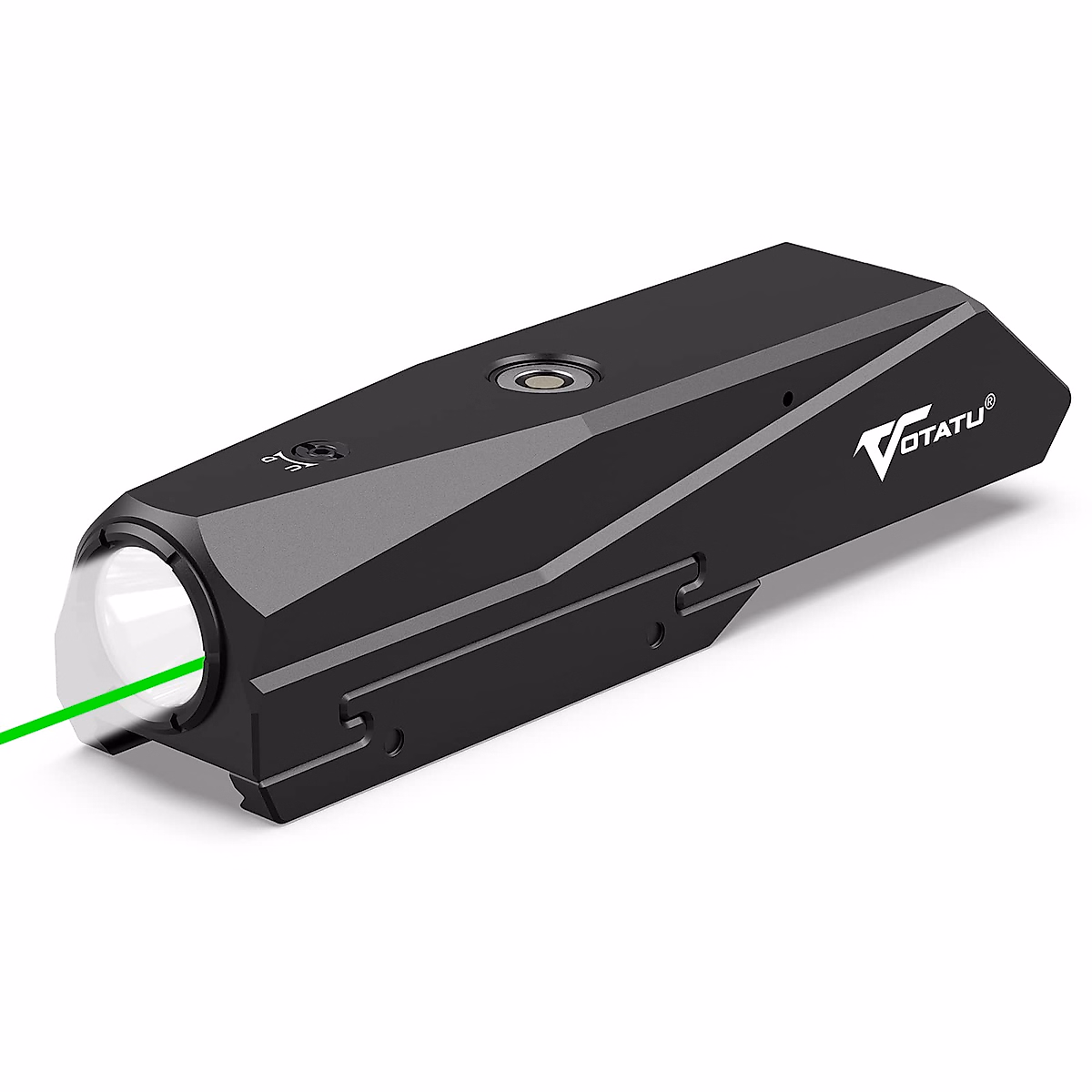 P9L-G Tactical Light Laser Combo - 1600 Lumens LED & Green Laser Sight for Picatinny Rails with Magnetic Charger and Momentary/Constant-on Switch