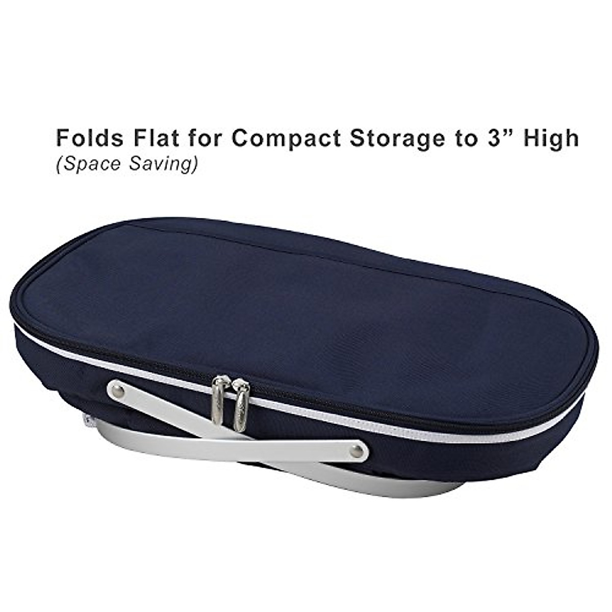 Picnic at Ascot Patented Insulated Folding Picnic Basket Cooler- Designed & Quality Approved in the USA