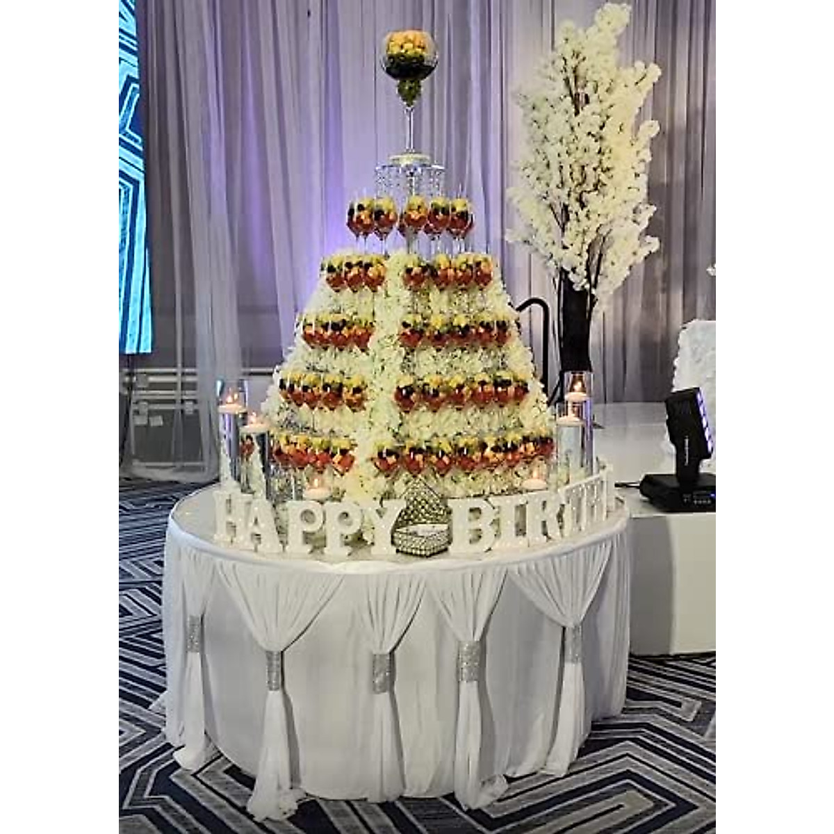 Suppromo White Tulle Table Skirts for Rectangle Tables 14ft Ruffle Tutu Table Cloth Skirt Decoration for Wedding Bridal Baby Shower Birthday Party Cake Dessert Table Decor