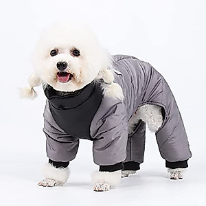 Dog Jacket Windproof Keep Warm Reflective Puppy Dog Outdoor Four-legged Coat Pet Clothes Dog Jacket