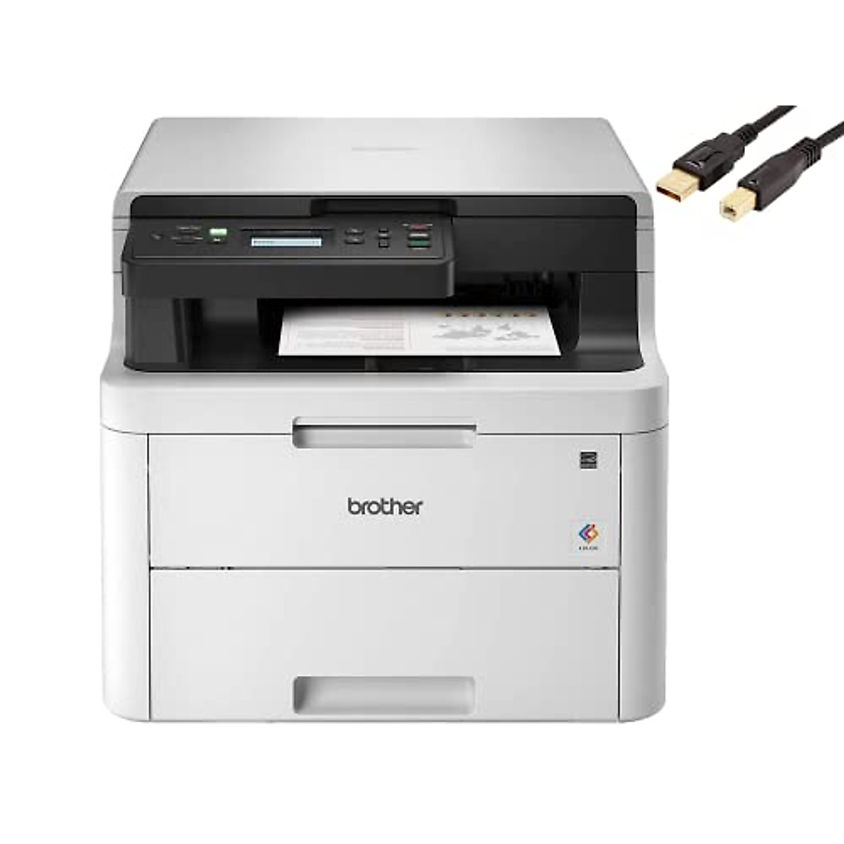 Brother HL-L32 90CDW Wireless Compact Digital Color All-in-One Laser Printer, 25ppm, 600 x 2400 dpi, Duplex Printing, Durlyfish