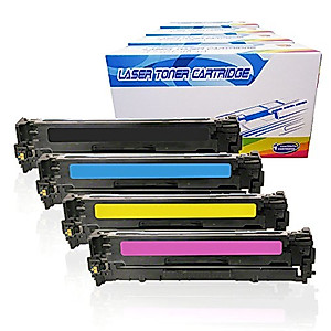 Inktoneram Remanufactured Toner Cartridges Replacement for HP 128A CE320A CE321A CE322A CE323A Laserjet Pro CP1525n CP1525nw CM1415 CM1415fnw CM1415fnw MFP ([Black,Cyan,Magenta,Yellow], 4-Pack)