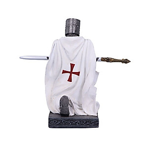 Nemesis Now Knight's Oath Pen Holder, Whilte, 16.8cm, White
