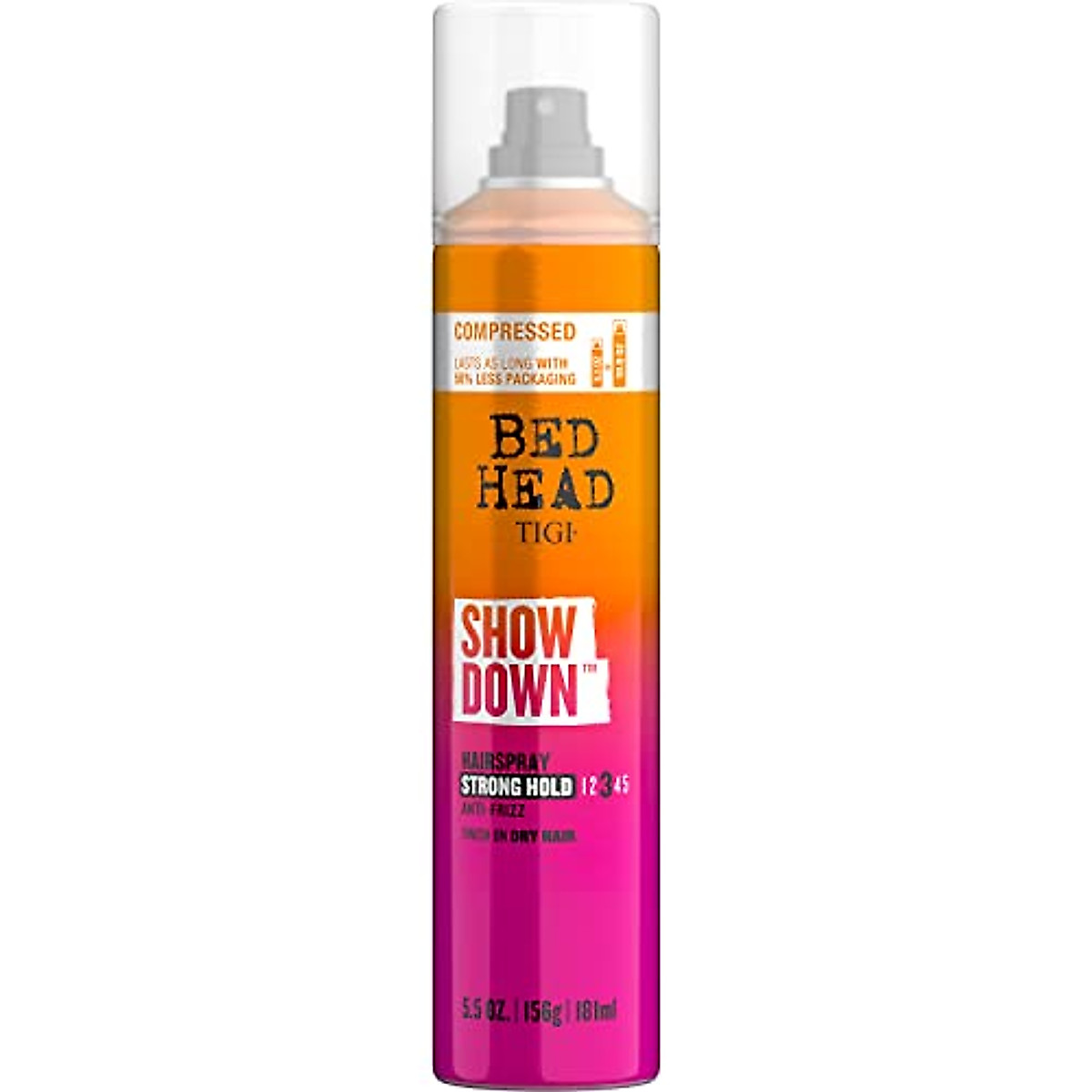 TIGI Bed Head Showdown Anti-Frizz Hairspray with Strong Hold 5.5 oz