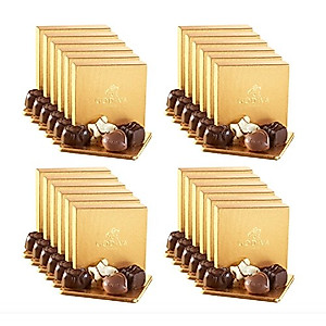 Godiva Chocolatier 24 Individually Packaged, 4-Piece Belgian Chocolate Gold Ballotins, Perfect for Bridal Showers - Parties - Wedding Favors