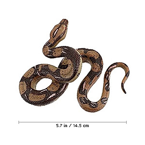 Amosfun High Simulation Python Model Toy Big Realistic Snake Halloween Tricky Creepy Prank Scary Snake Toy
