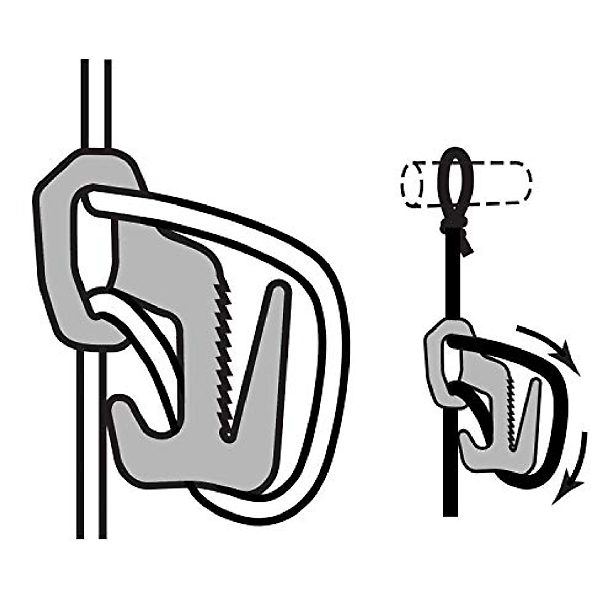 Rope Tightener, 3-1/2 in., Aluminum, Silver