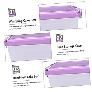 Alipis 1pc Box Packing Portable Cake Box Cheesecake Carrier Cupcake Mini Cake Boxes Treats Holder Pastry Carrier Cake Saver Baking Dessert Cake Box Reusable Cake Container Baking Cake Box