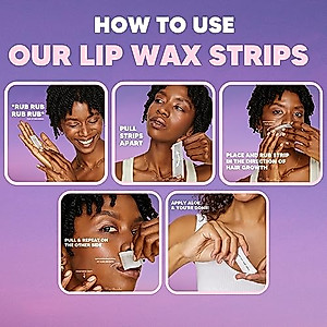 No Mo-Stache Shark Tank Hair Removal Lip Wax Strips - Safe To Use for All Skin Type - 24 Travel Friendly Individual Use Lip Wax Strips - The Quick Easy Way of Lip Waxing - Hair Removal Skin Exfoliator