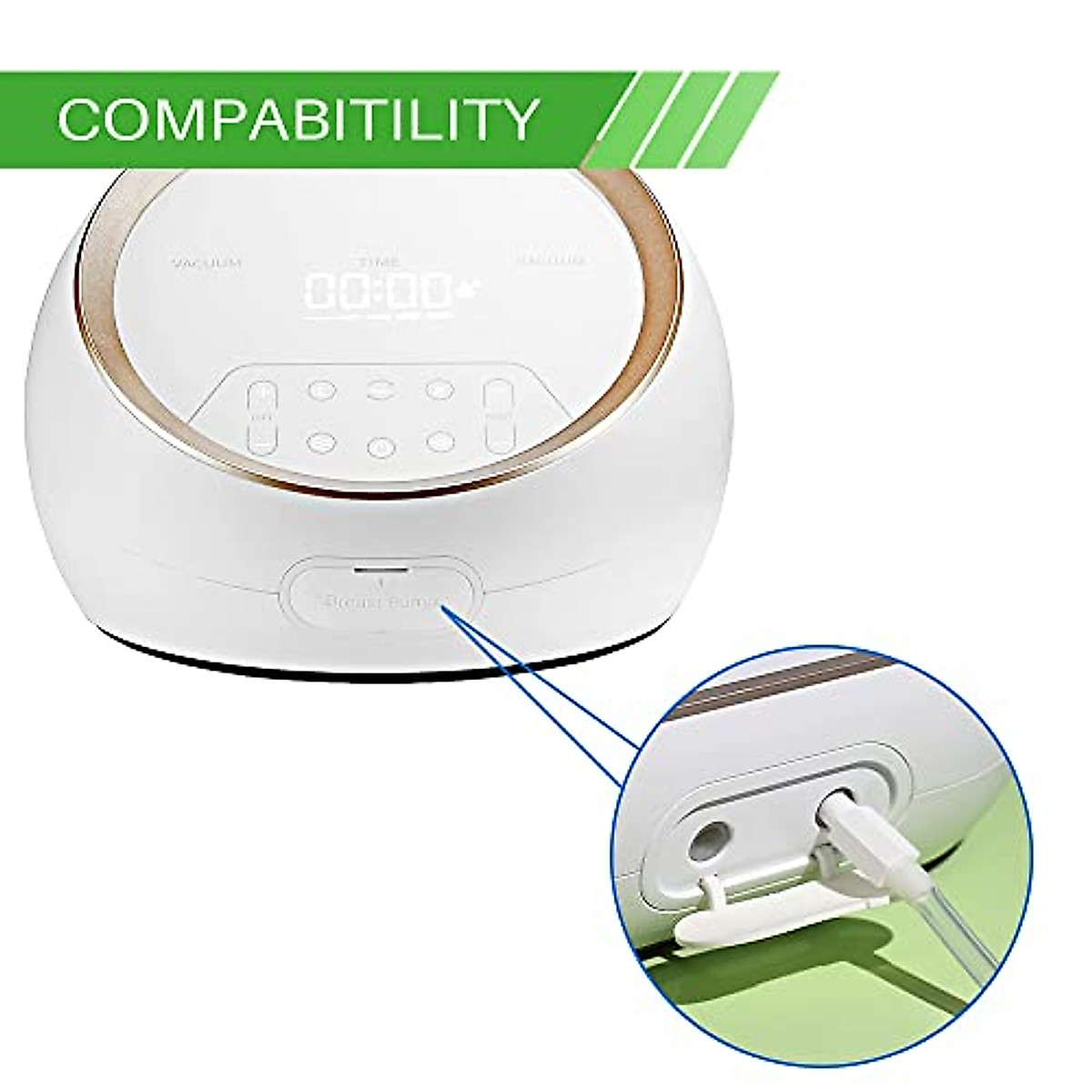 PumpMom Replacement Tubing for Spectra Synergy Gold Dual Adjustable Electric Breast Pump, BPA Free Replace Spectra SG Dual Powered Electric Breast Pump(Not Original Spectra Gold Accessories)