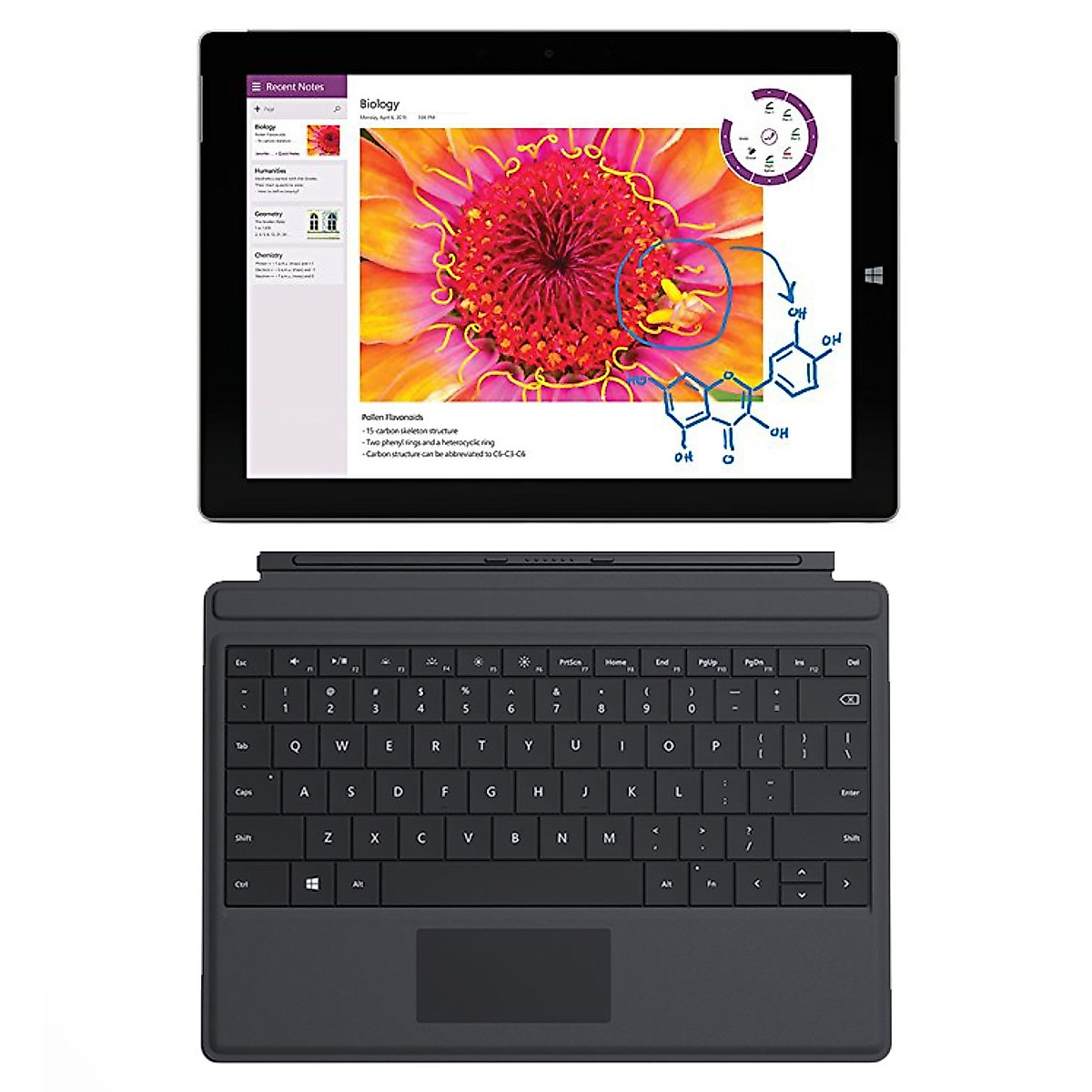 Microsoft Surface 3 10.8in Touchscreen 4 GB Memory 128 GB SSD WiFi + 4G LTE Tablet Bundle GL4-00009 (Tablet + Type Cover) (Renewed)