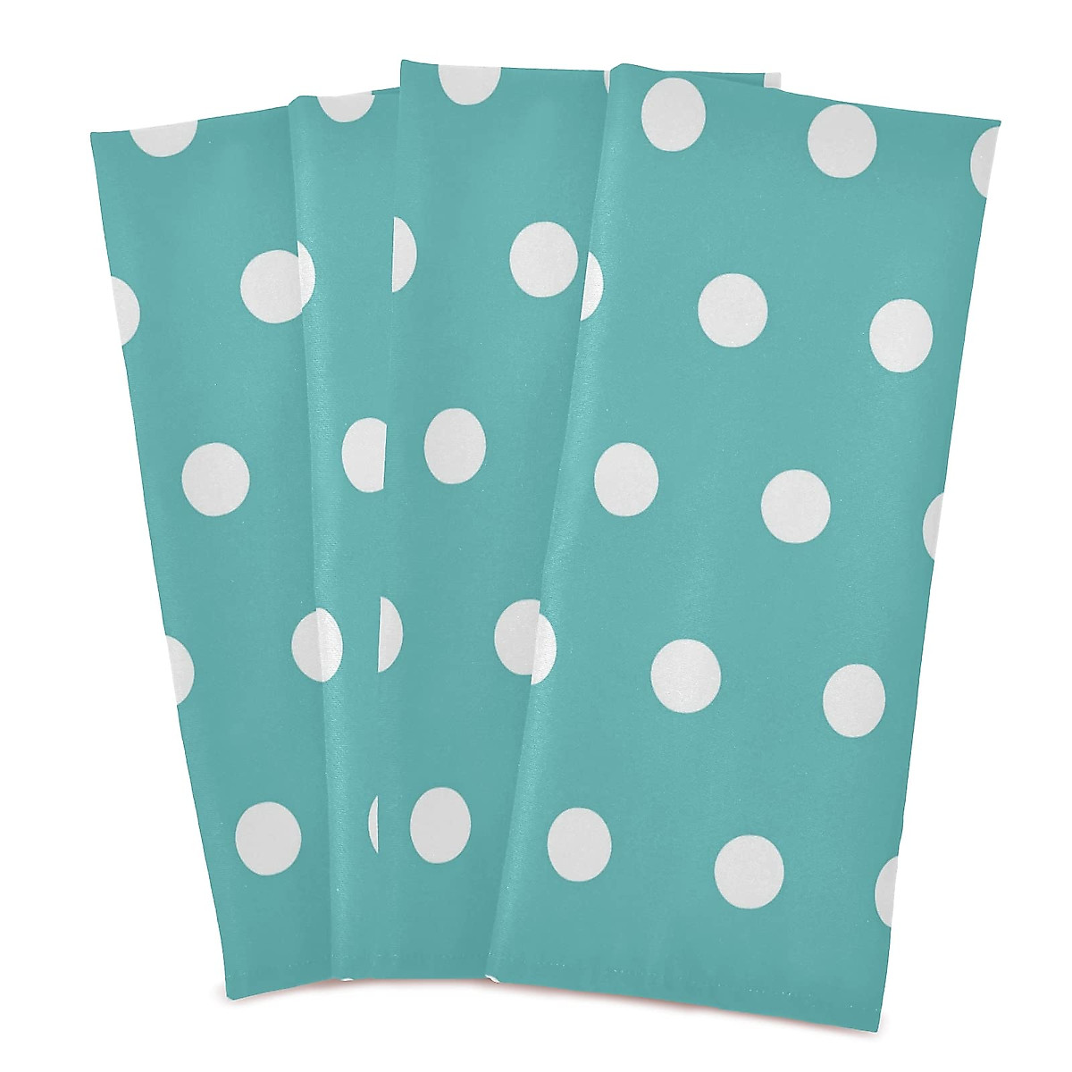 Kigai Kitchen Dish Towels Polka Dot Turquoise Soft Tea Towel Set of 6 Absorbent Dishcloths Hand Towels for Dish Clean Cloth 28" x 18"