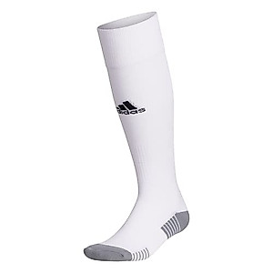 adidas Copa Zone Cushion 4 Soccer Socks for Boys, Girls, Men and Women (1-Pair), White/White, X-Small