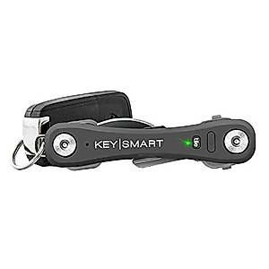 KeySmart Pro- Compact Smart Trackable Key Holder w LED Flashlight & Tile Bluetooth Key Finder Technology, EDC Key Organizer, Other Mini Tools & Accessories for Men, Husband & Dad