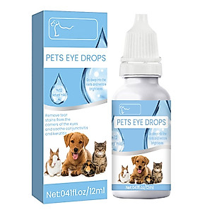 Generic Dog Eye Care - Eye Wash Solution for Dogs, Tear Stain Remover & Eye Drops, Gentle Formula for Eye Health, Saline Eye Wash, Fragrance Free-12ml, white