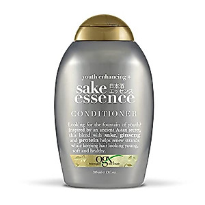 OGX Youth Enhancing + Sake Conditioner, 13 Ounce Bottle Sulfate-Free Surfactant Conditioner