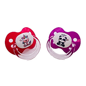 Playtex Baby Binky Orthodontic Pacifier with Air Comfort Shield, Medical Grade Silicone, Pink & Purple, 2 Count