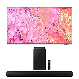 SAMSUNG QN50Q60CAFXZA 50" QLED 4K Quantum HDR Smart TV with a HW-Q60B 3.1ch Soundbar and Subwoofer with DTX Virtual:X (2023)