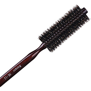 PERFEHAIR Soft Boar Bristle Round Brush for Fine, Thin Hair or Beards - 1.3 inch for Drying, Styling, Curling, Adding Volume